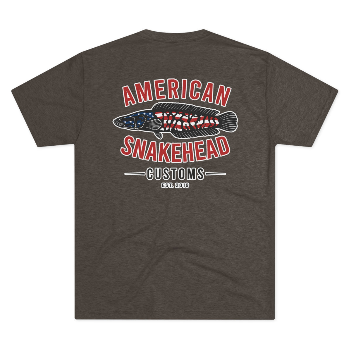 ASC OG LOGO Snakehead Premium Crew T-Shirt – American Snakehead Customs LLC