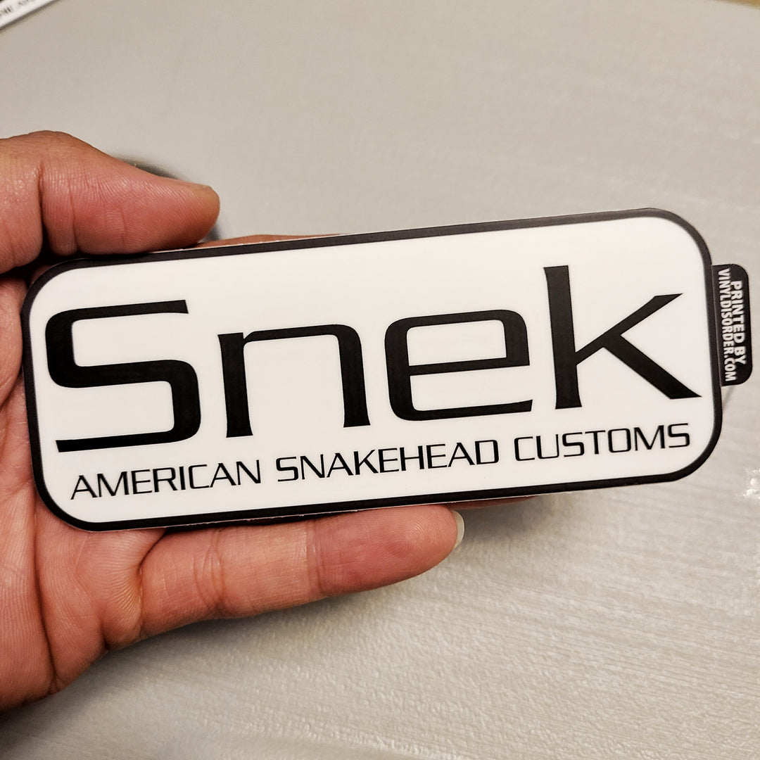 SNEK Sticker – American Snakehead Customs LLC
